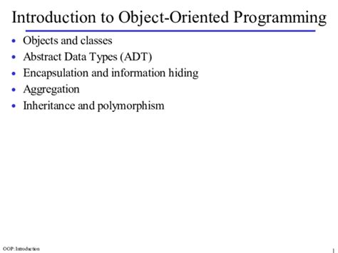 pdf introduction to object oriented programming ahmad fauzi