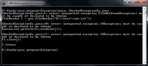 checked and unchecked exception in java