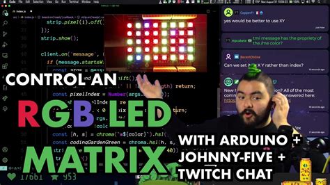 control an 🤖 arduino rgb led matrix ️💚💙 with node js johnny five