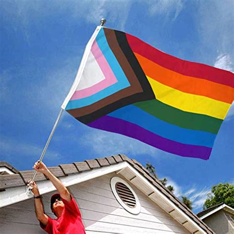Progress Pride Rainbow Flag 3x5 Outdoor All Inlcusive Progressive Pride