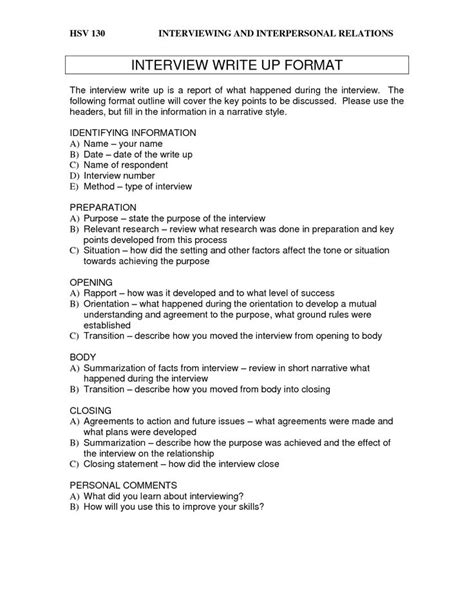 Image Result For How To Write An Interview In Apa Format Example