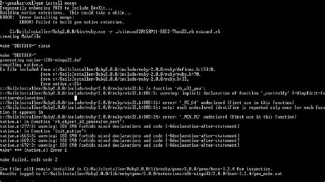 ruby install mysql2 gem windows