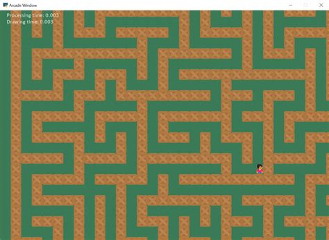 creating a depth first maze — python arcade library 2 5 7