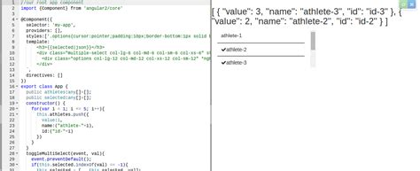 angular angular2 how bind to select multiple stack overflow