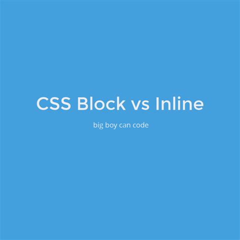css block vs inline