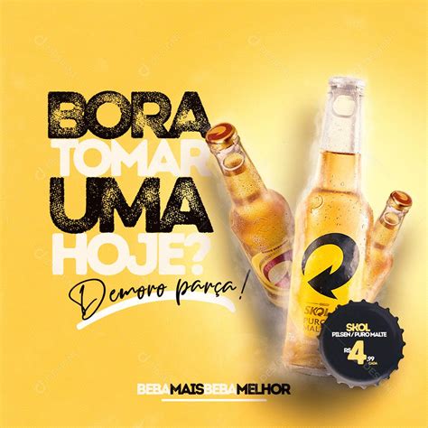 Post Feed Distribuidora Bora Tomar Uma Hoje Bebidas Social Media Psd