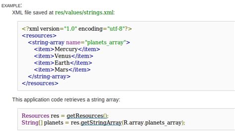 reference string arrays in android strings xml stack overflow