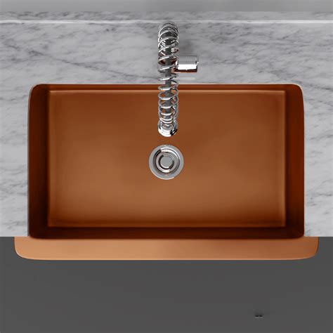 25 Dolton Smooth Copper Single Bowl Farmhouse Sink — Magnus Home Products