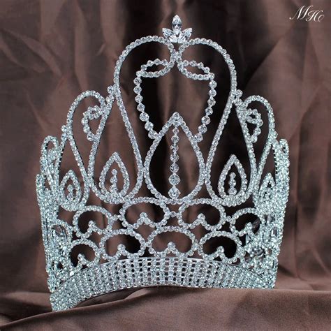 Flower Fantastic Large Pageant Crowns 8 Tall Full Tiaras Handmade