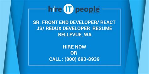 sr front end developer react js redux developer resume