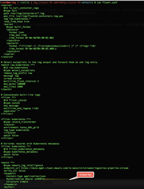 configure log forwarding from vmware tanzu kubernetes cluster to