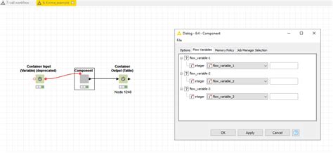 automatic extraction of flow variables of workflows to be called in