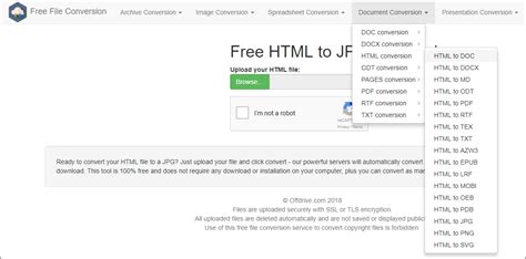 how to convert html files and entire websites to image formats like