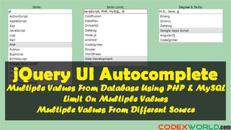 autocomplete textbox with multiple values using jquery