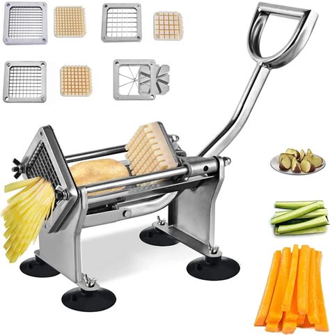 Waves Crinkle French Fry Cutter Commercial Grade Potato Shredder Chip