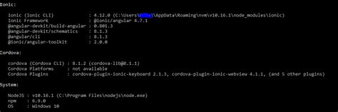 ionic4 an error occurred while running subprocess cordova cordova