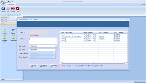 church events attendance monitoring system barcode ready free