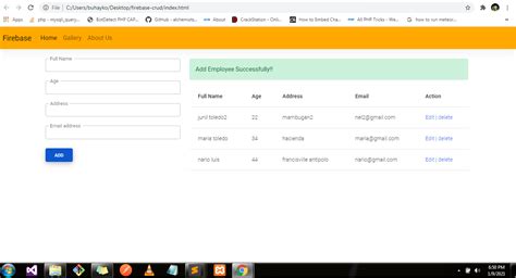 create read update delete crud using jquery and firebase database 2021