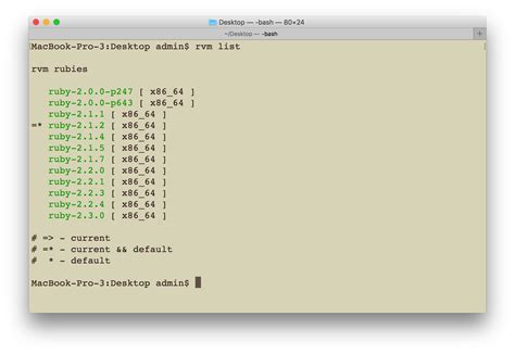 how to install different ruby versions with rvm