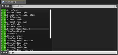 geometry collection debug draw unreal engine documentation