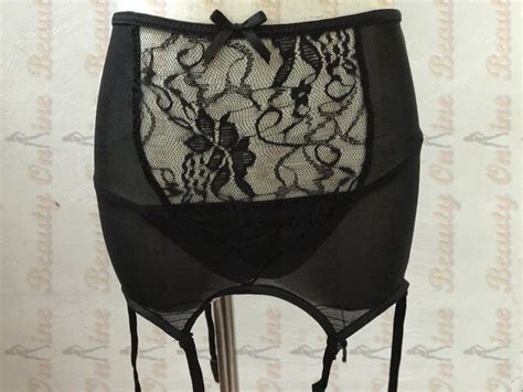 2019 Vintage High Waist Garter Belt Lace Mesh Hollow Out Stocking