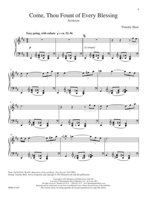 Come Thou Fount Of Every Blessing Downloadable By Timothy Shaw