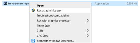 kerio vpn client is failing to install with unspecified error
