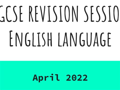 Igcse English Language Revision Lesson Edexcel Teaching Resources