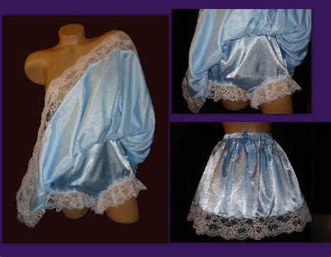 Silky Satin Adult Sissy Skirted Panties With Lots Of Lace And Etsy