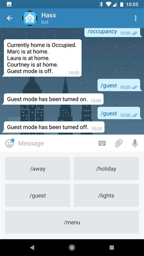telegram send status when requested configuration home assistant