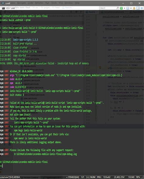 ionic 2 allocation failed when built with prod ionic v3 ionic forum