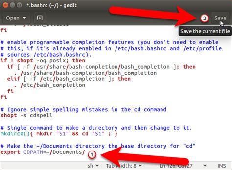 how to define the base directory for the “cd” command in linux