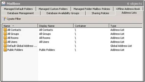 custom address list for equipment mailboxes jaap wesselius