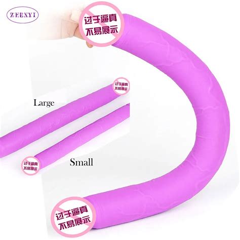 49cm Long Realistic Penis Soft Double Ended Dildo Lesbian Sex Toy