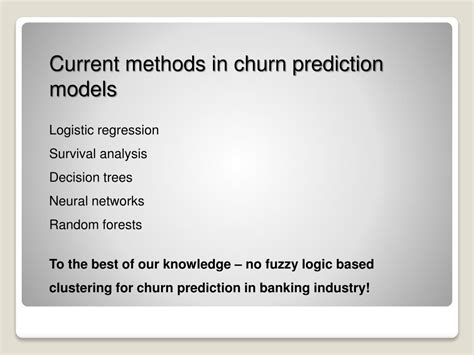 Ppt Churn Prediction Model In Retail Banking Using Fuzzy C Means