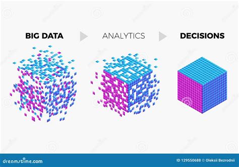 big data analytics algorithm concept illustration stock vector
