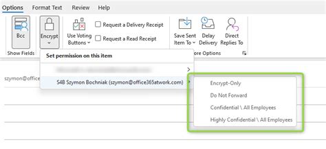 how to encrypt outlook email microsoft 365 atwork
