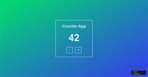 simple counter react codesandbox