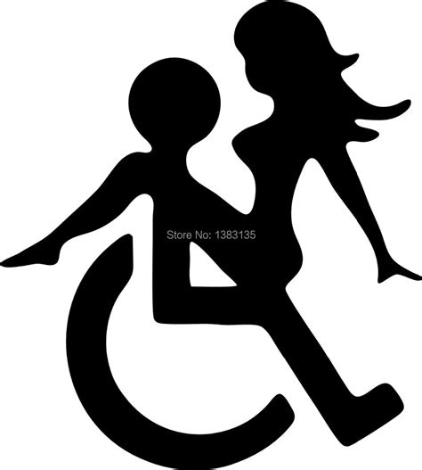 Wheelchair Sex Car Window Sticker Reflective Waterproof Vinyl Decal