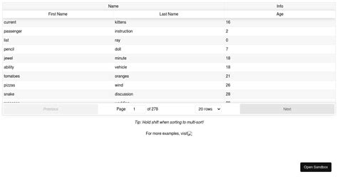 react table fixed header vertical scroll forked codesandbox