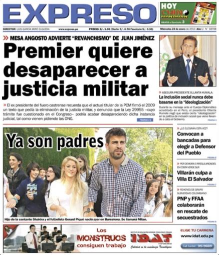 Conozca Las Portadas De Los Diarios Peruanos Para Hoy Miércoles 23 De