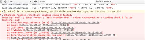 get load chunk error when switching applications if the js resources