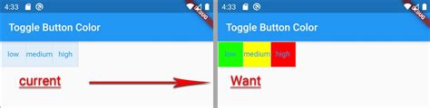 dart flutter how to color every single button of togglebuttons