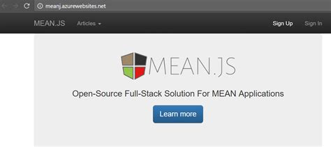 running mean js app on azure app services with continuous