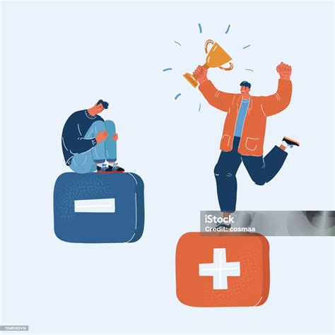 Ilustración De Ilustración Vectorial Del Pensamiento Positivo Y