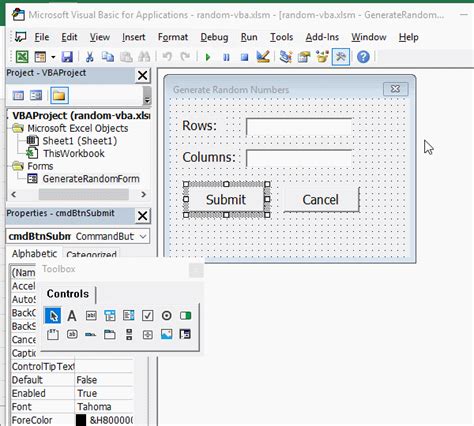 random number generator vba code