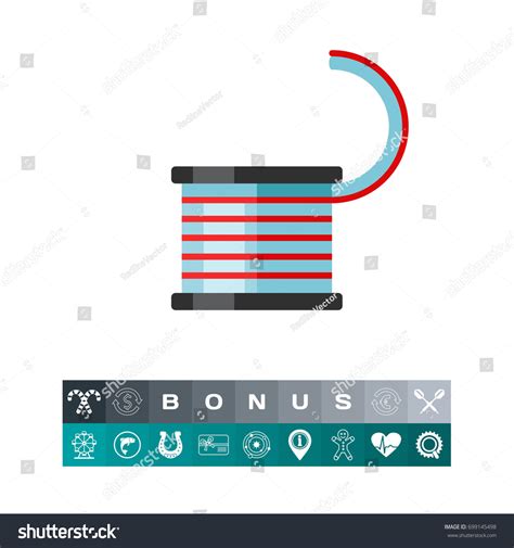 Electric Cable Reel Icon Stock Vector Royalty Free 699145498