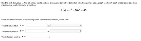 solved use the first derivative to find all critical points