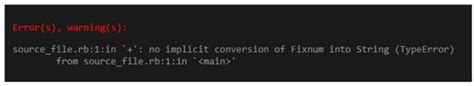 ruby exceptions exceptions classes in ruby with examples