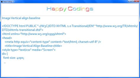 html image vertical align baseline youtube
